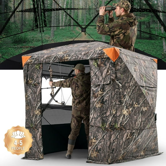 TIDEWE Hunting Blind, Double Ground Blinds 270° See Through for 3-in-1 ...