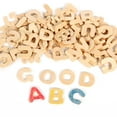 HILABEE 156Pcs Small Wooden Craft Letters, Alphabet Cutouts with ...