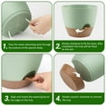 FOUKUS Set of 5 Self-Watering Plant Pots with Drainage – Eco-Friendly ...