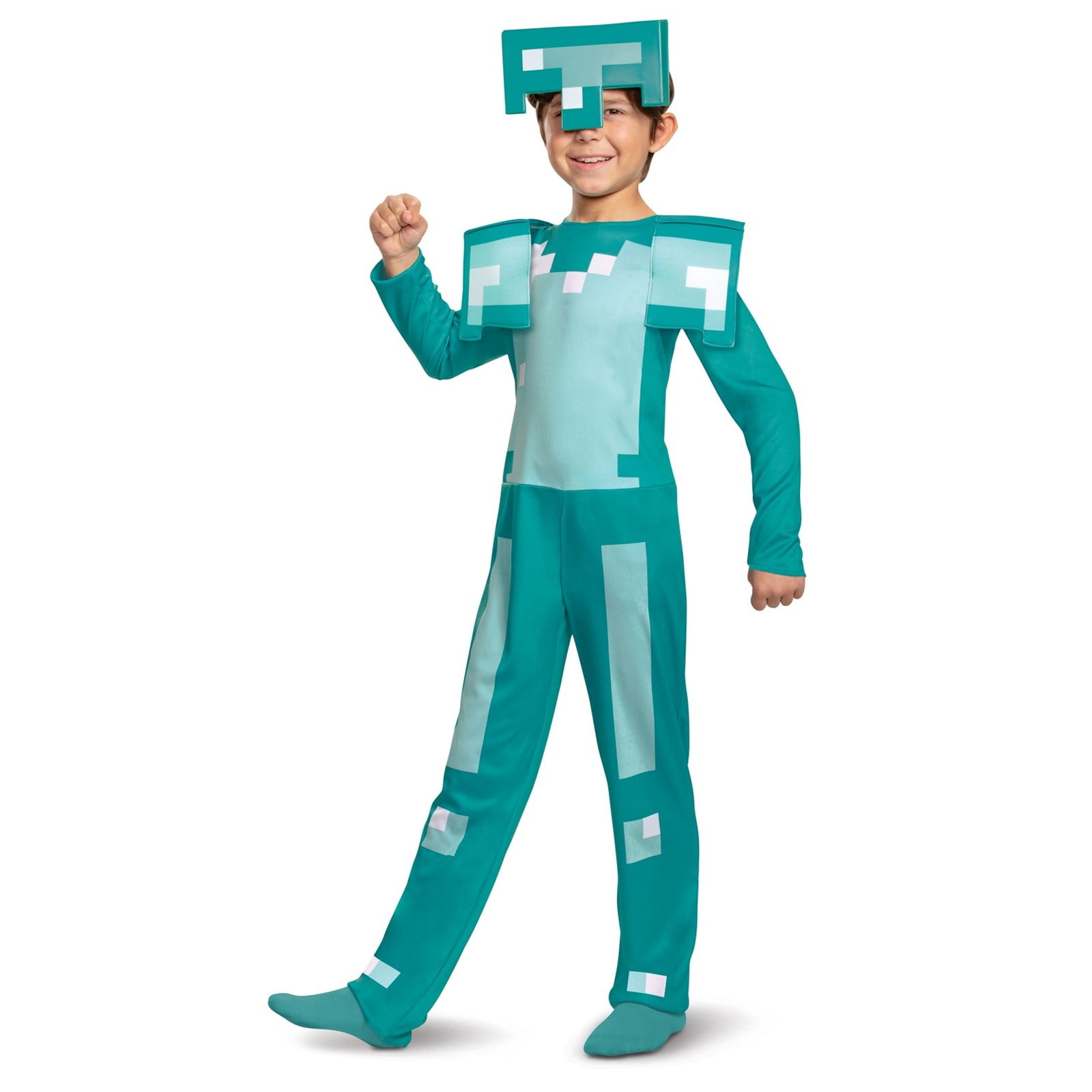 Minecraft Armor Classic Jumpsuit Boy's Halloween Fancy-Dress Costume ...