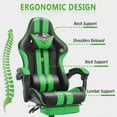 Ferghana Gaming Chair Office Chair With Footrest Ergonomic Game Gamer