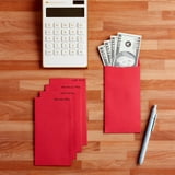 Walmart 100 Pack Small Red Money Envelopes (3.5x6.5in) for Cash, Coins ...