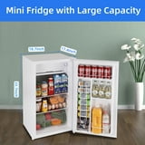 BANGSON Mini Fridge, 3.2cu.ft, Reversible Door, 5 Adjustable Thermostat ...