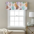 Ceramic Mugs Valance Curtains for Windows, Rustic Abstract Rustic ...