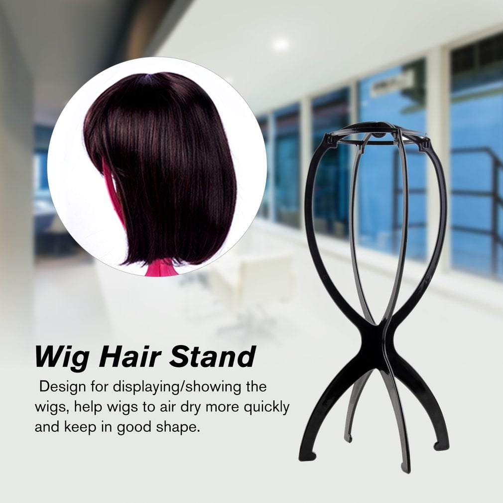 Multi-Purpose Plastic Rack Stable Wig Hair Stand Folding Hat Cap Holder ...