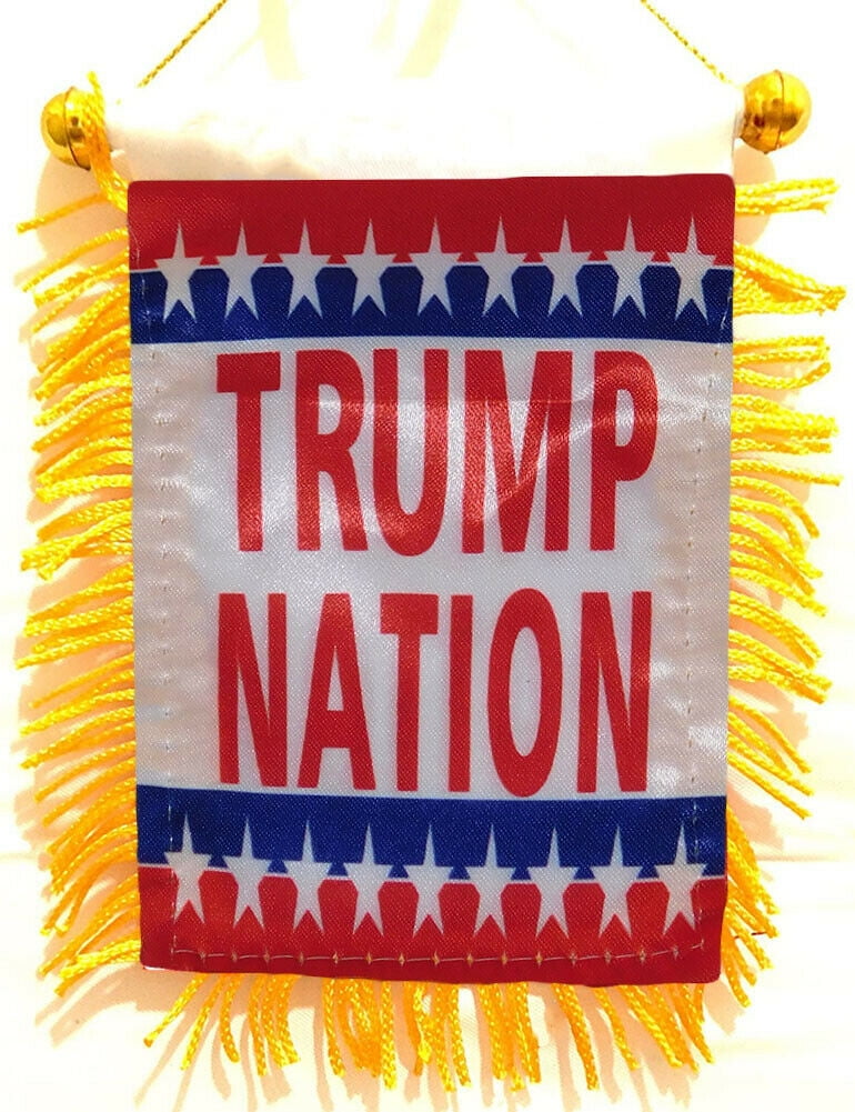 Wholesale Lot of 3 Trump Nation 4"x6" Mini Window Banner Flag - Walmart.com