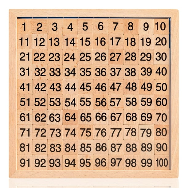 Wooden Hundred Board Math Educational 1 to 100 Consecutive Numbers ...