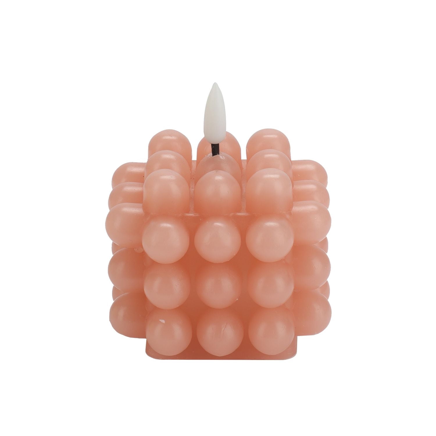 WAX LED CANDLE WITH LIFE-LIKE FLICKERING FLAME AND BUBBLE FINISH ...