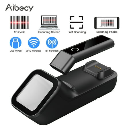Aibecy 3-in-1 Barcode Scanner Handheld 1D Bar Code Reader Support BT ...