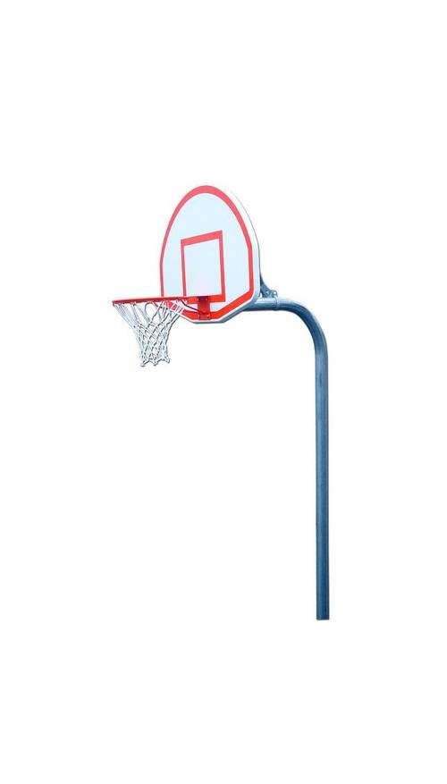 Braced Front Mount Galvanized Basketball Post Package - Walmart.com