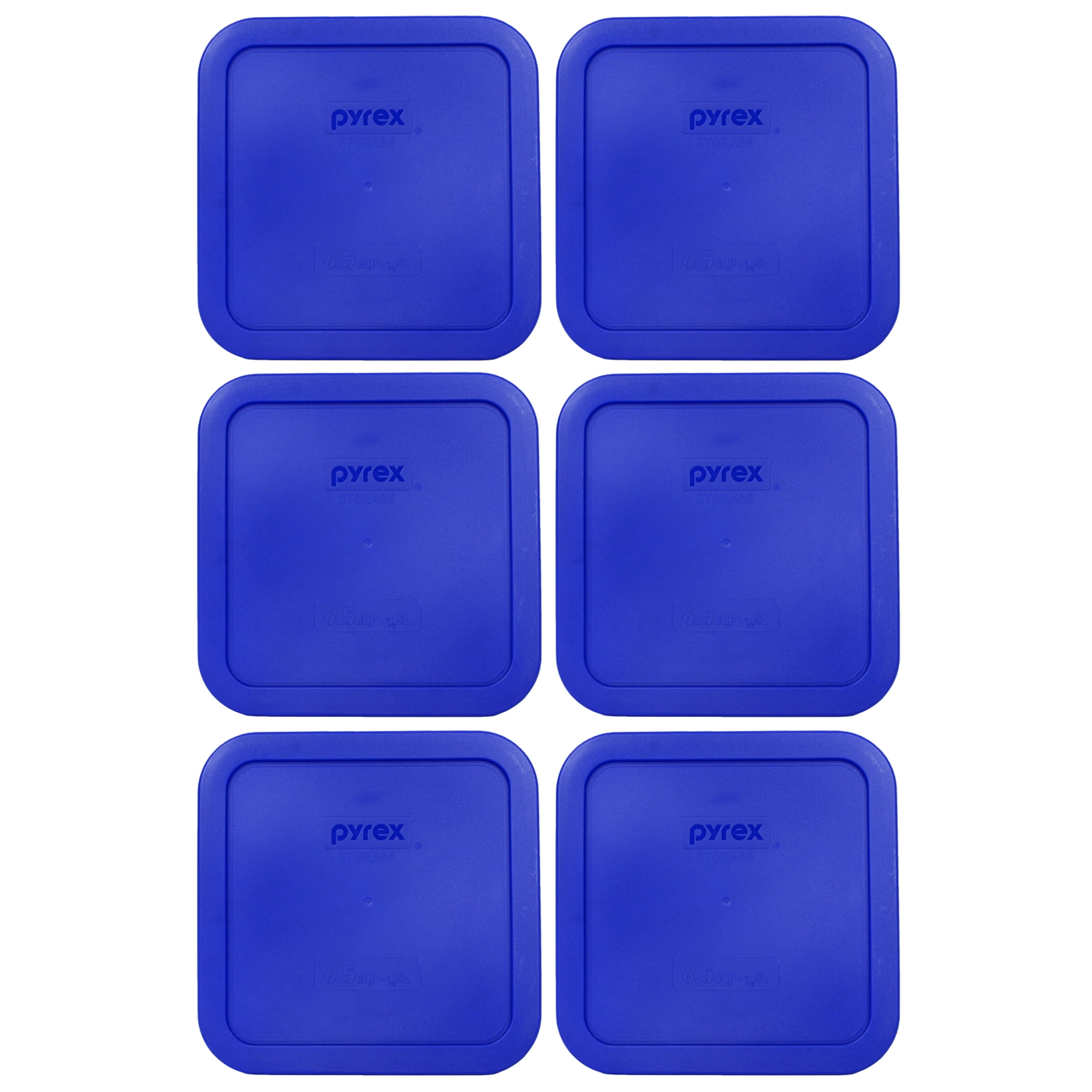 Pyrex 8704-PC Cadet Blue Plastic Food Storage Replacement Lid Cover (6 ...