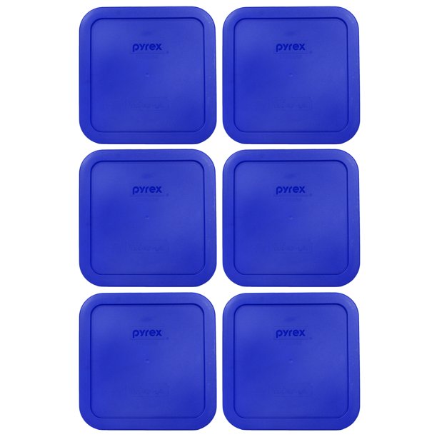 Pyrex 8704-PC Cadet Blue Plastic Food Storage Replacement Lid Cover (6 ...