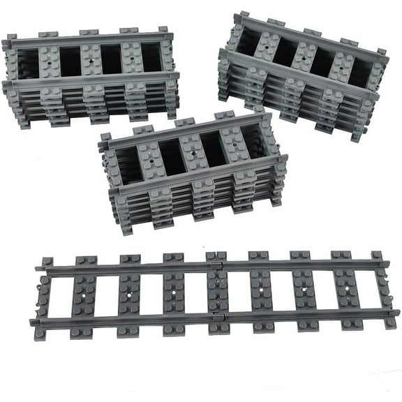 Right Track Toys Wooden Train Track 52 Piece Set - Wood Rail Connection ...