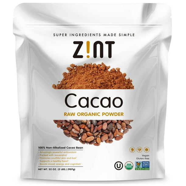 Zint, Raw Organic Cacao Powder, 32 oz (907 g) - Walmart.ca