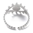 304 Stainless Steel Open Cuff Ring Components Bezel Cup Ring Settings ...