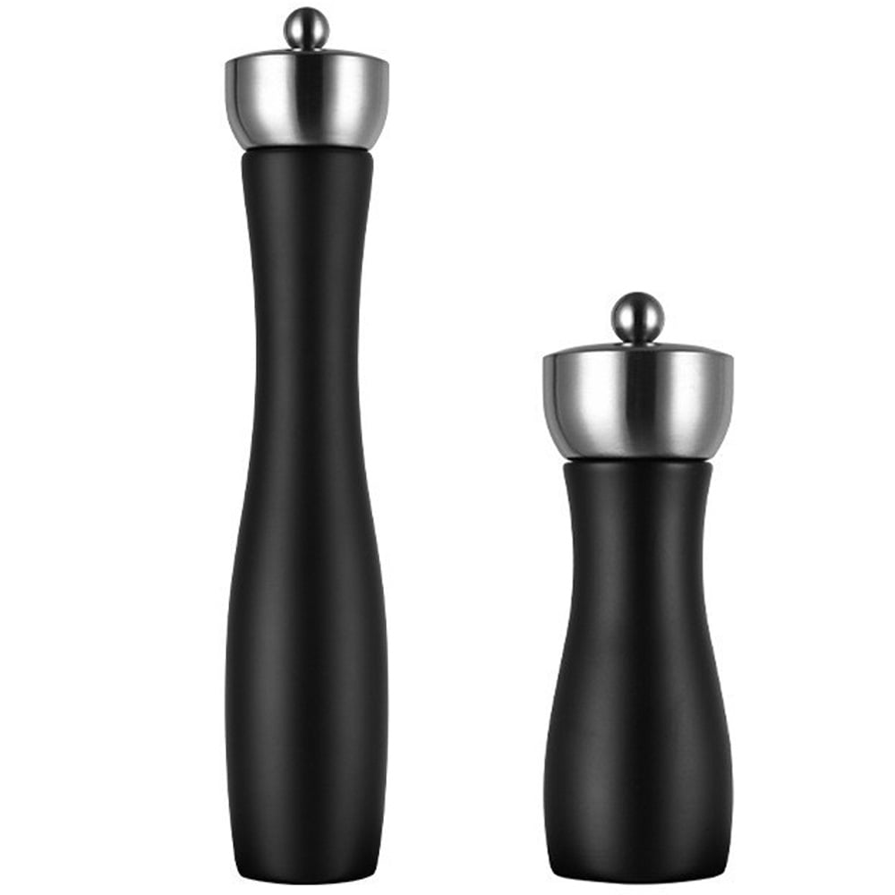 Salt and Pepper Grinders Refillable Set,Solid and Durable Salt Grinders ...