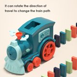 Automatic Domino Train, Dominos Set for Kids Creative Domino Game Toy ...