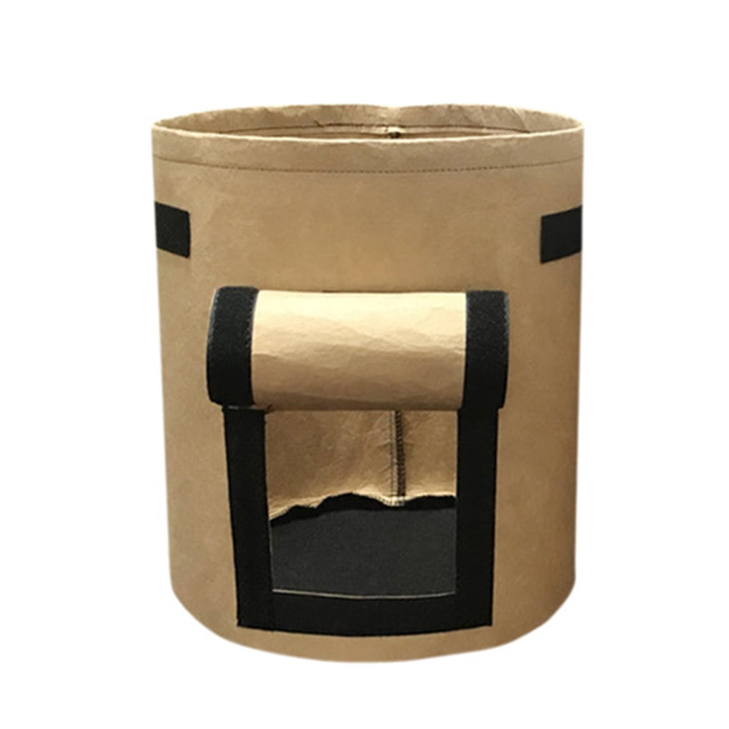 Outdoor Round Potato Planting Bag PP Nonwoven Plant Growth Pouch Tomoto ...
