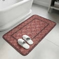 Front Door Mat 15.7"x23.6", Red Boho Non Slip Backing & Low Profile ...