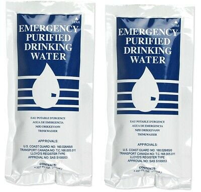 2) Water Packet Pouch Emergency Survival Drinking Rations USA - Walmart.com