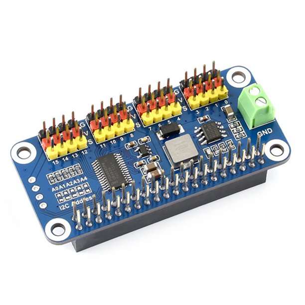 Tablero De Controlador De Servo Módulo PWM de 16 canales Controlador PWM de 12 bits PCA9685 ...