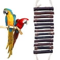 Wooden Bird Ladder Bridge Naturals Rope Ladder Bird Toy 13 Steps Parrot ...