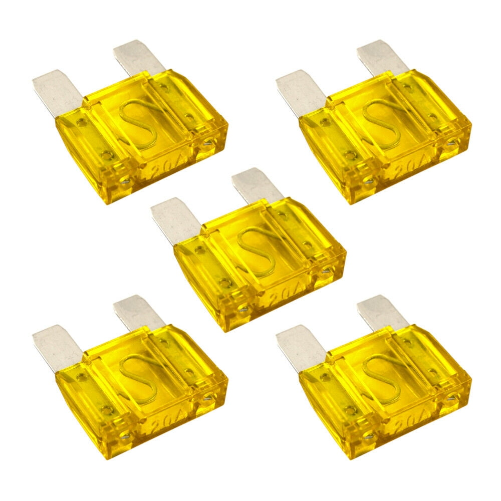 20 Amp Large Blade Style Audio MAXI Fuses for Car RV Boat Auto (5 Pack ...