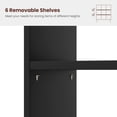 9-Cube Bookcase w/ 6 Removable Shelves Raised Support Feet for Living ...