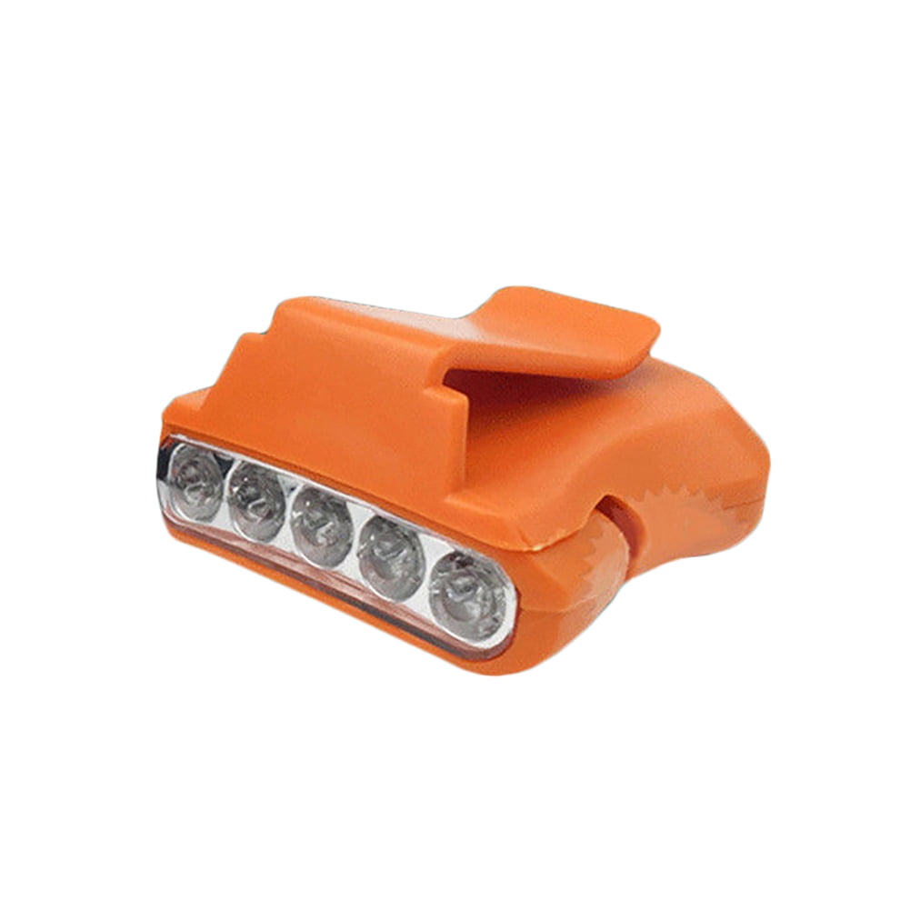 Clip-on Cap Lamp, 5LED Headlamp Cap Light Fishing Camping Clip-on ...
