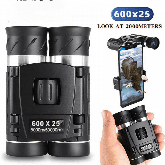 Binoculars 600x25 Binoculars for Adults High Powered - Clear HD Prism ...