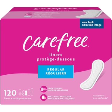 Carefree Extra Long Body Shape Panty Liner, Unscented, 93ct - Walmart.com