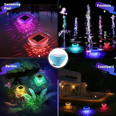 Hxlamzoo Solar Floating Pool Light LED Color Changing Pond Light ...