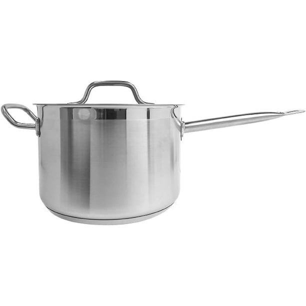 Truecraftware – 7-3/5 qt. Stainless Steel Saucepan with Lid ...