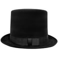 Nicky Bigs Novelties Deluxe Black Top Hat, High Crown Felt, Suitable ...