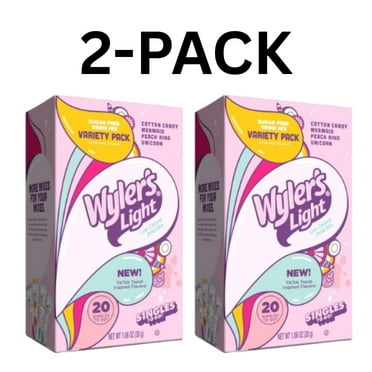Wyler's Light Cotton Candy Drink Mix, Sugar Free, 2 Packs, 8 Singles ...
