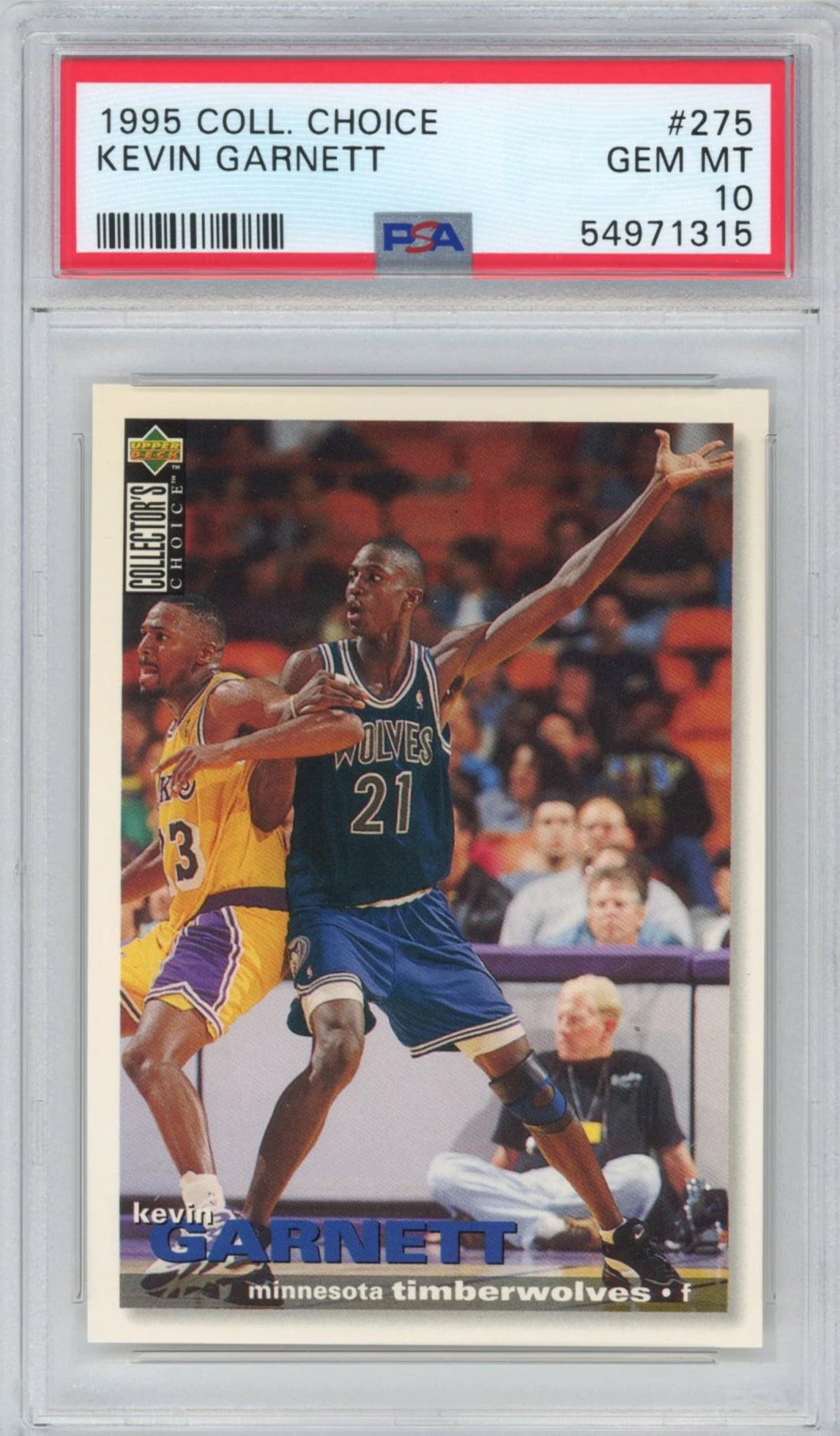 Graded 1995-96 Upper Deck UD Collector's Choice Kevin Garnett #275 ...