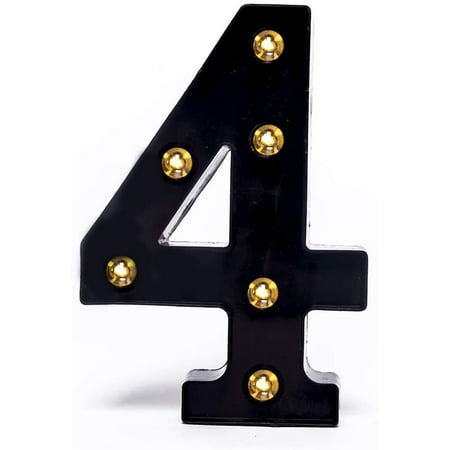 Black LED Marquee Number Lights Sign Light Up Marquee Number Lights ...