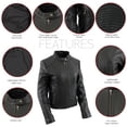 Milwaukee Leather LKL2735 Women's Black Premium Leather Scuba Style ...
