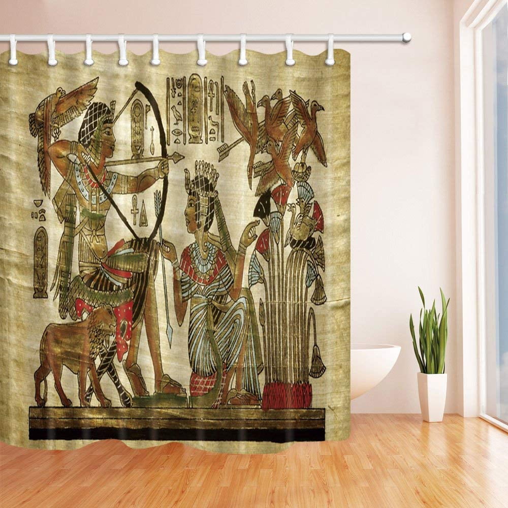 Bpbop Egyptian Decor Egyptian Mural On Parchment Polyester Fabric