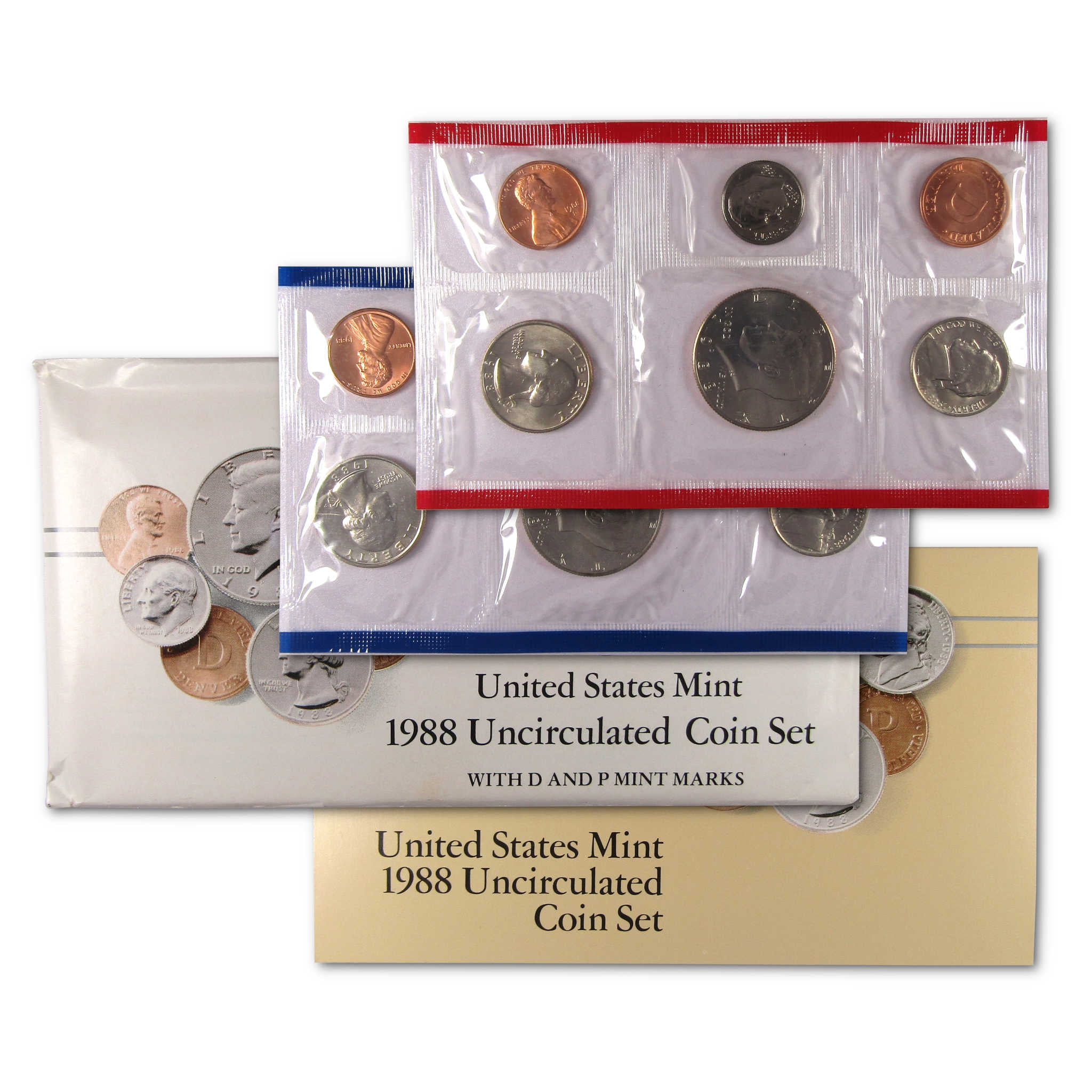 1988 Uncirculated Coin Set U.S Mint Original Government Packaging OGP ...