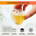 Tripumer 2oz Disposable Plastic Cup Containers 100Set, Sauce Liquid ...