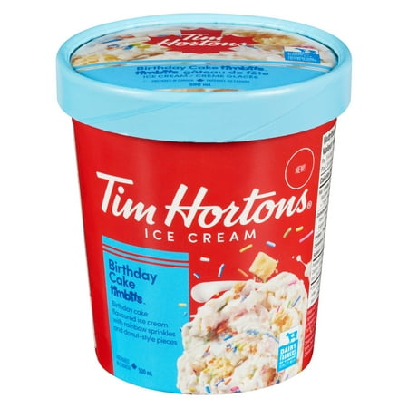 Tim Hortons Birthday Cake Timbits Ice Cream 500mL, Made with 100% ...