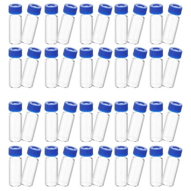 Brown Glass Vials Liquid Bottles Lab Screwcap Capacity Sample Travel ...