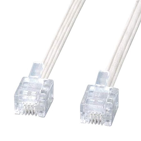 Sanwa Supply Ecology Phone Cable White 5m TEL-E4-5N2 | Walmart Canada