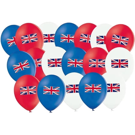 18pcs British Union Jack Balloon UK Flag Balloon National Flag Britain ...