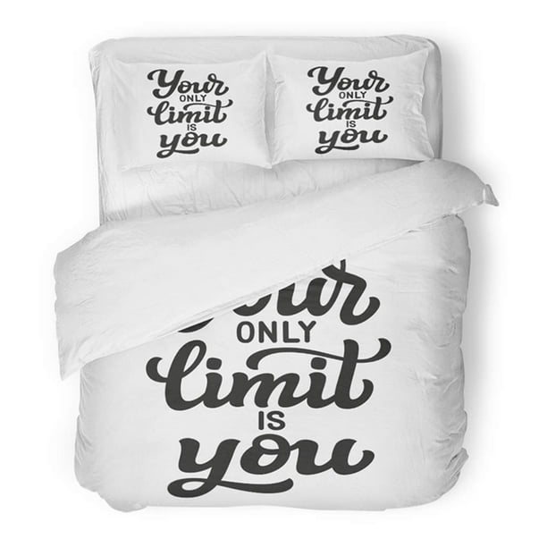 POGLIP 3 Piece Bedding Set Sport Your Only Limit is You Saying ...