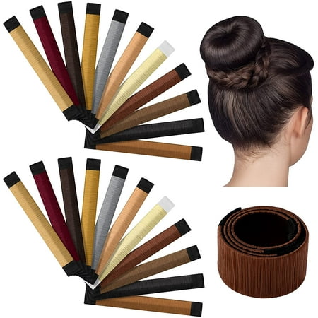 22 Pieces Hair Bun Maker Donut Bun Maker DIY Women Girl Hair Bun Making ...