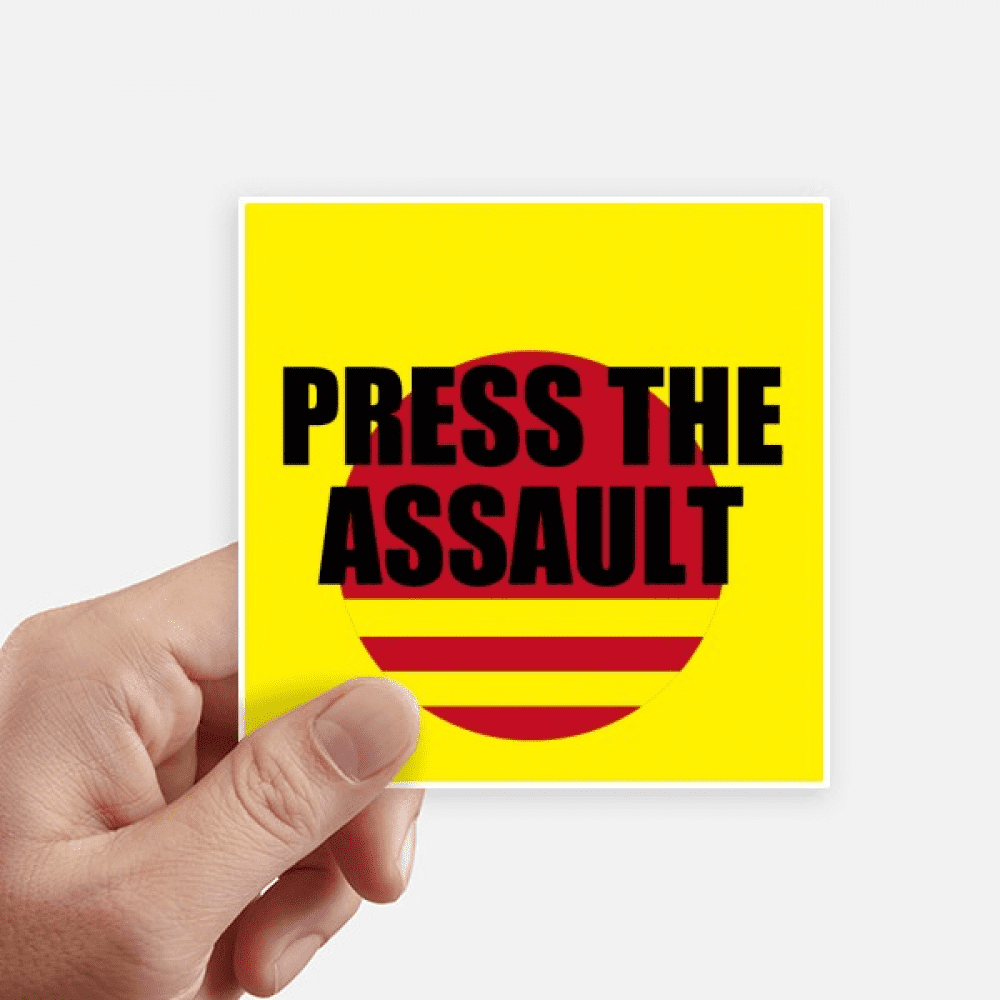 Game Dialogue Press The Assault Sticker Square Waterproof Stickers ...