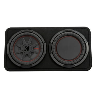 Kicker Dual 10-inch CompC Subwoofers, Vented Enclosure, 2-Ohm, 1200W ...