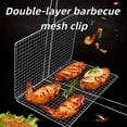 1pc Portable Foldable Stainless Steel Grill Basket, Multi-Use Barbecue ...